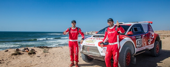 The ACCIONA 100% EcoPowered car makes history